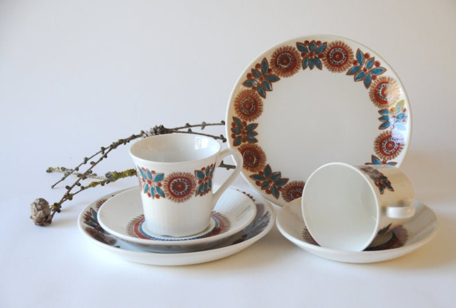 2 X Norway ASTRID Coffee Trios, Turi Gramstad Oliver for Stavangerflint ...