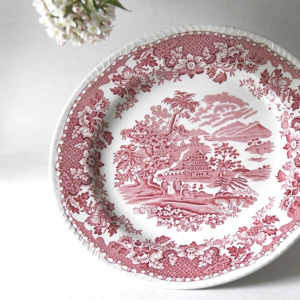 Pink Transfer Ware - Etsy