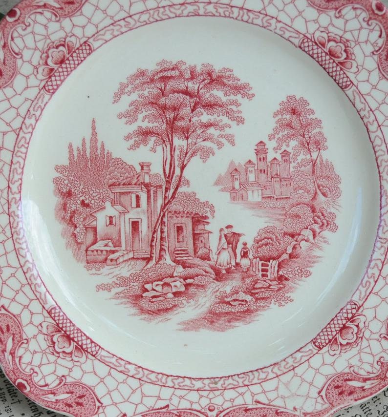 Adams England Plate. Fine Adams England. Square LANDSCAPE Cake | Etsy