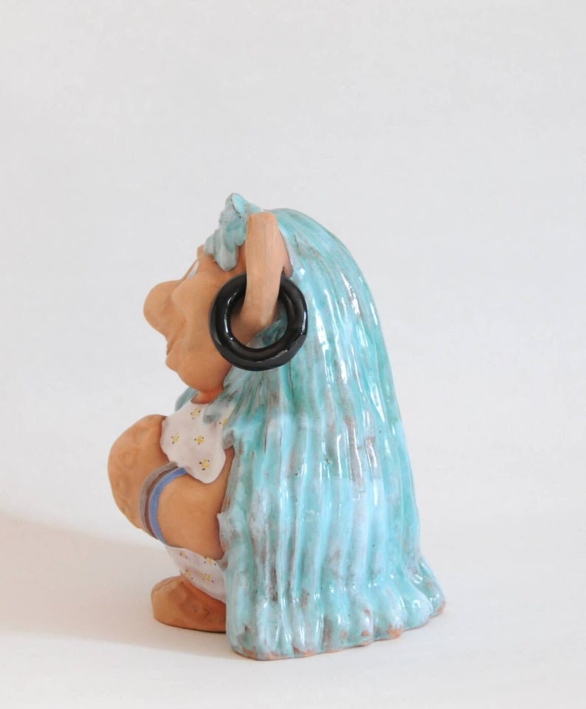 Swedish Pottery Troll Figurine. Scandinavian Good Luck DAM | Etsy