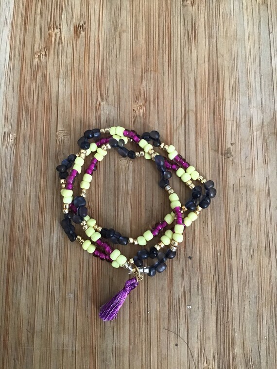 Bead Elastic necklace or bracelet | Etsy