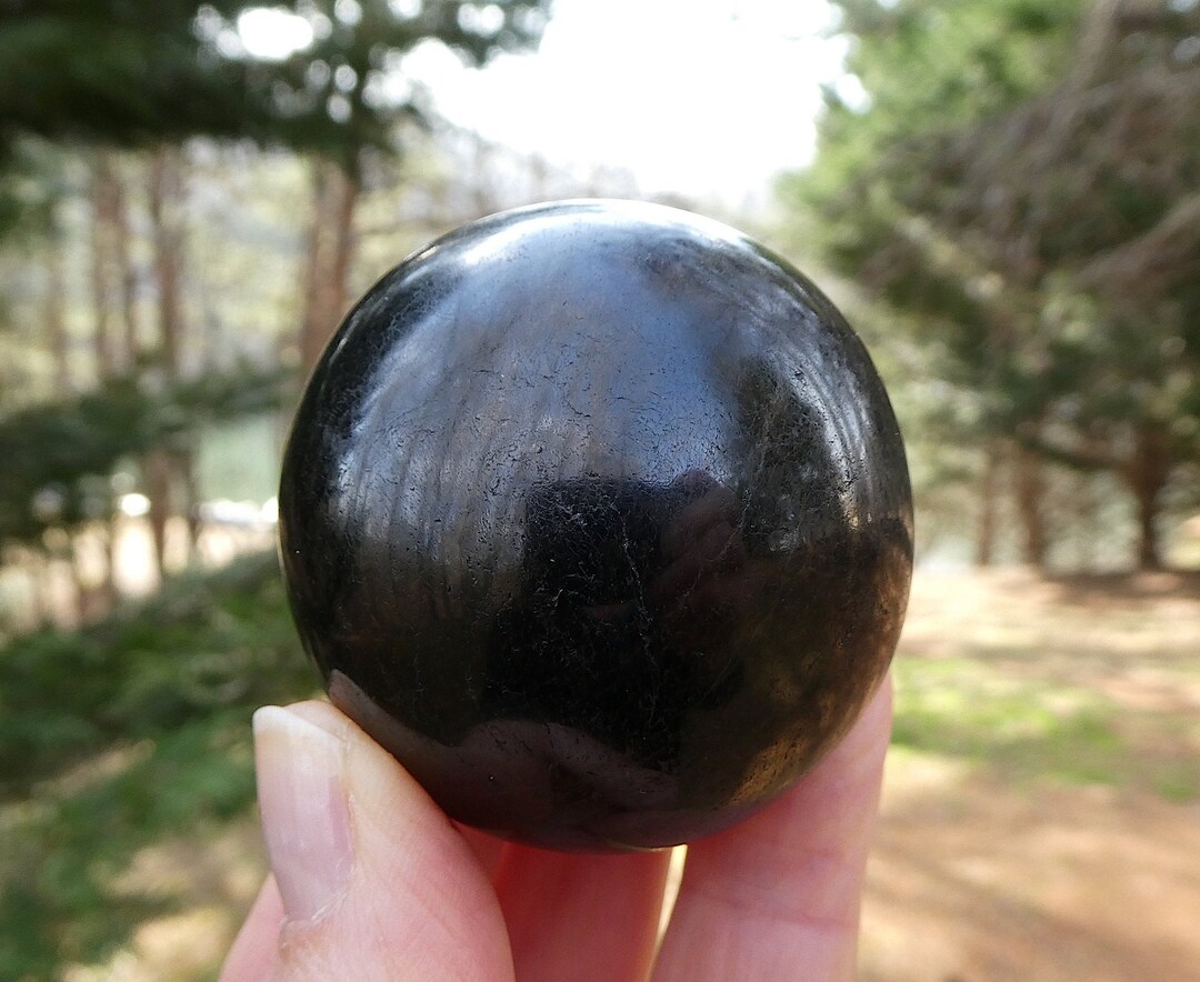 Black Tourmaline Palm Stone, Black Tourmaline Pocket Stone, Black Stone ...
