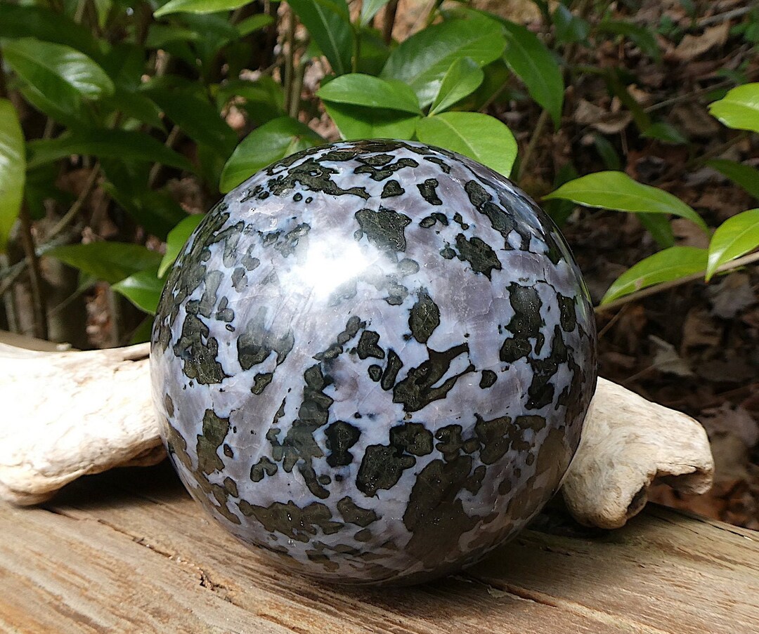 Mystic Merlinite Sphere, Large 93 Mm Indigo Gabbro Sphere, Polished ...