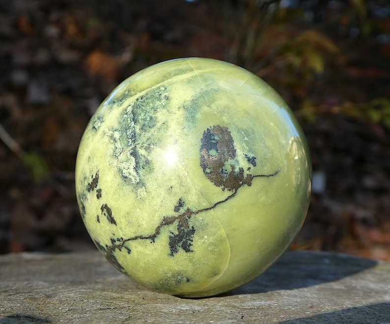Serpentine Sphere, Polished Serpentine Sphere, Serpentine Ball, Crystal ...