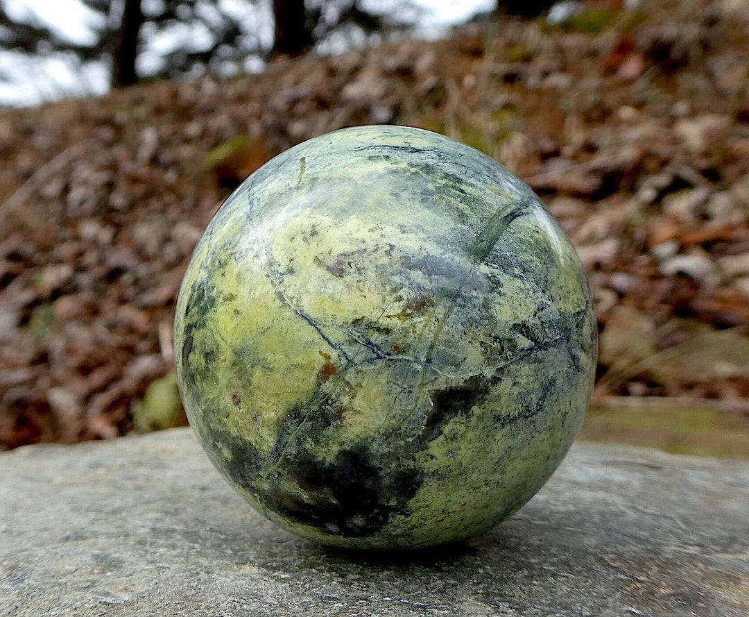 Serpentine Sphere Polished Serpentine Sphere Serpentine - Etsy
