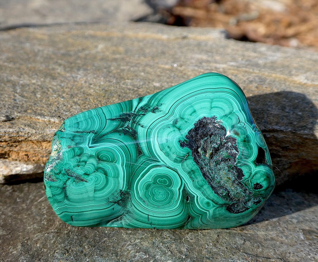 Malachite Crystal, Malachite Stone, Polished Malachite Cluster, Green ...