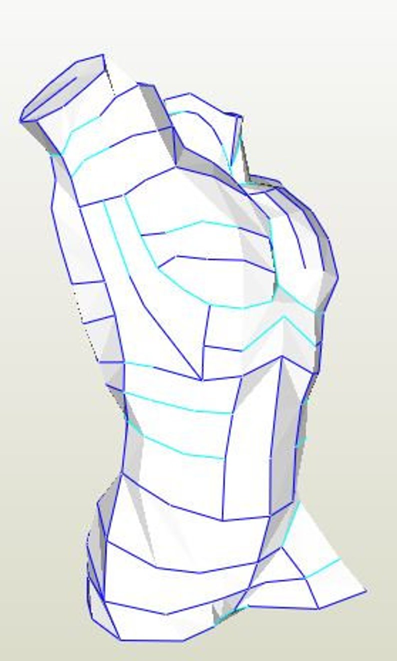 Man Body in Papercraft - Etsy