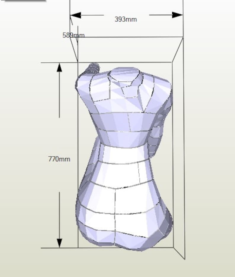 Woman Body in Papercraft 3 - Etsy