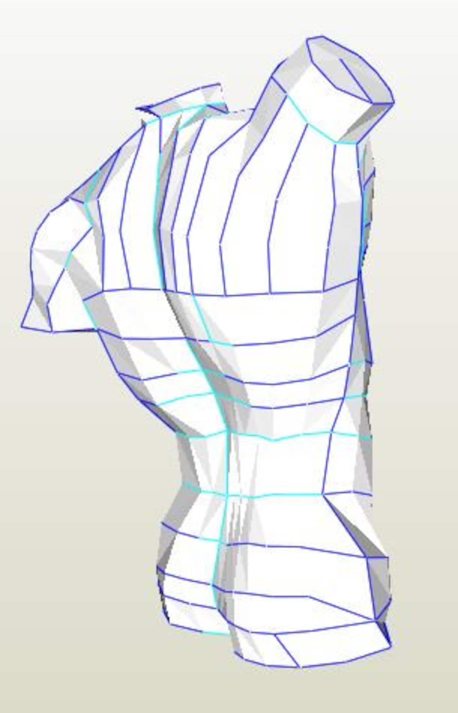 Man Body in Papercraft - Etsy