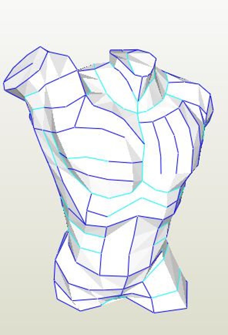 Man Body in Papercraft - Etsy