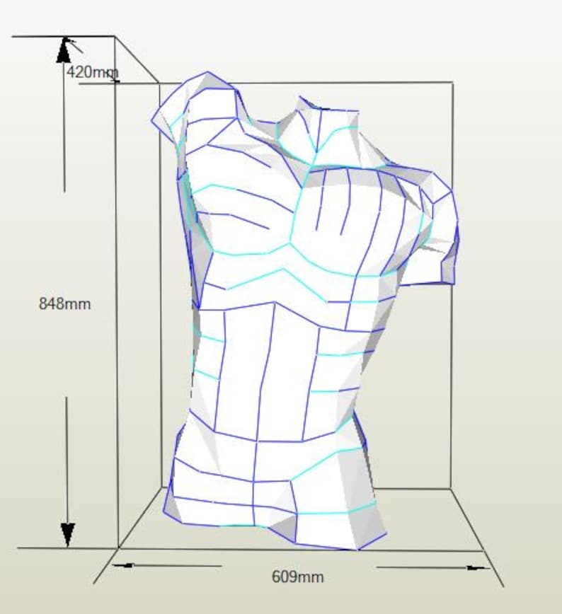 Man Body in Papercraft - Etsy