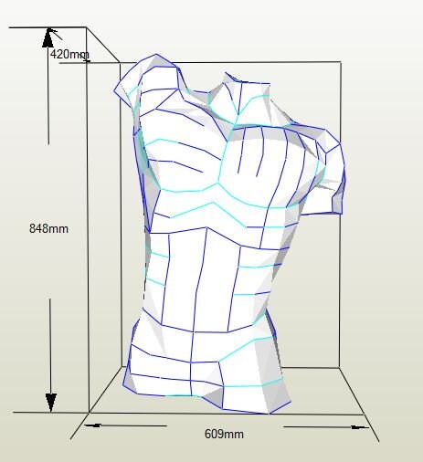 Man Body in Papercraft - Etsy