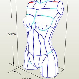 Woman Body in Papercraft 2 - Etsy