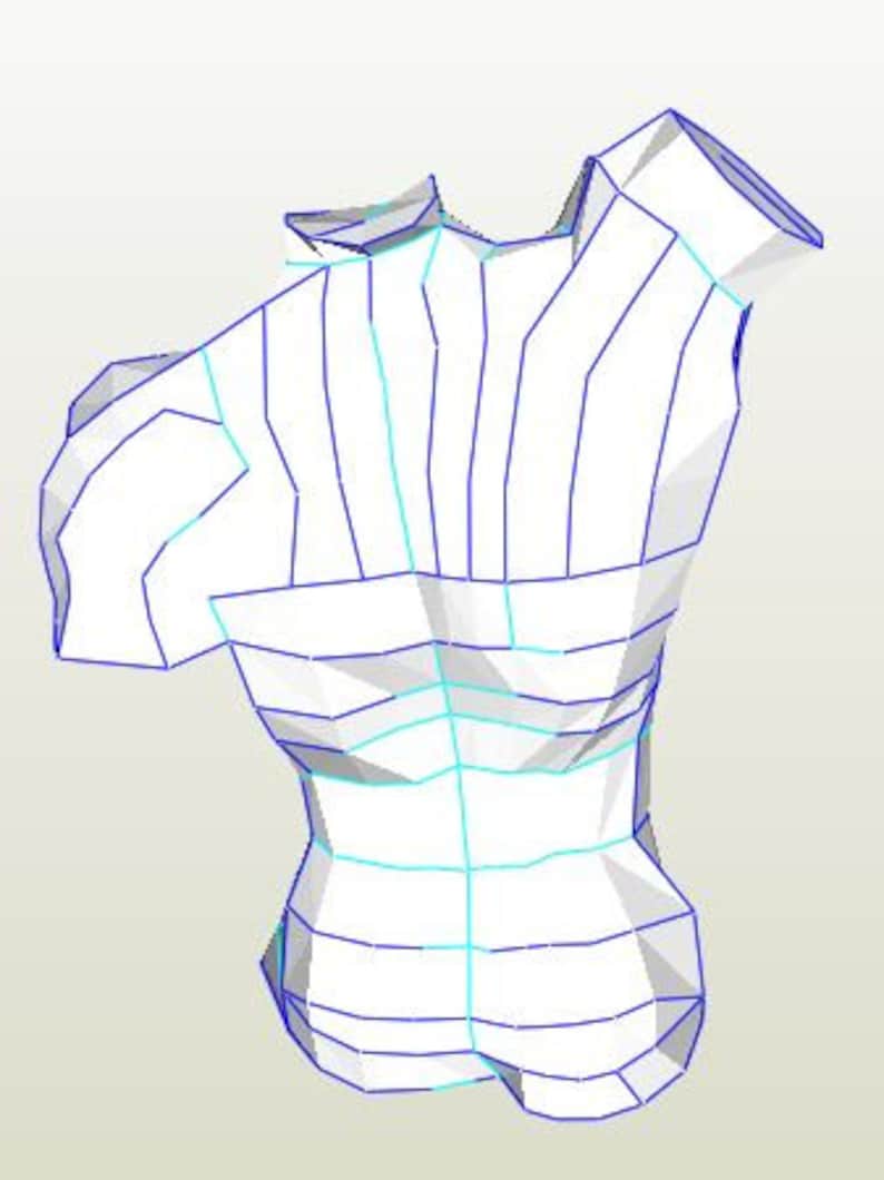 Man Body in Papercraft - Etsy