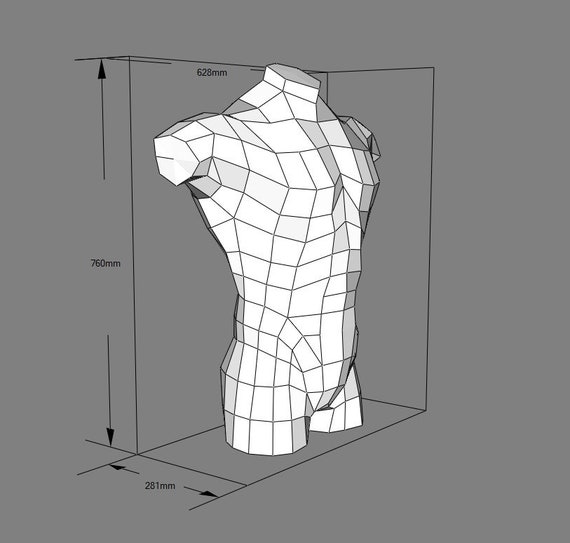 Man Body in Papercraft 2 | Etsy