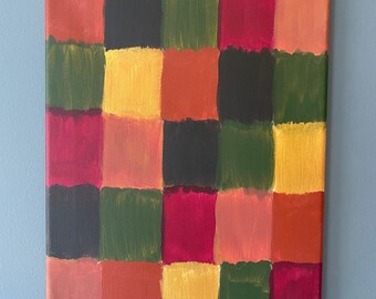 Acrylic Checkers Painting - Etsy