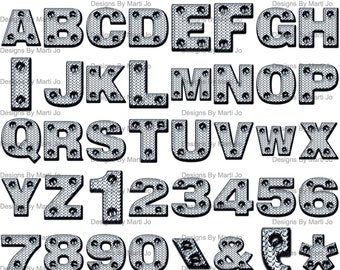 Metal Plate Letters Digital Clipart Printable Distressed | Etsy