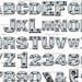 Diamond Plate Letters Digital Clipart | Printable Chrome Metal Letters ...
