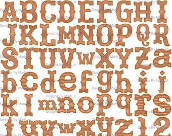 Vintage Circus Alphabet Clipart 6 Inch Digital Circus Letters, Black ...