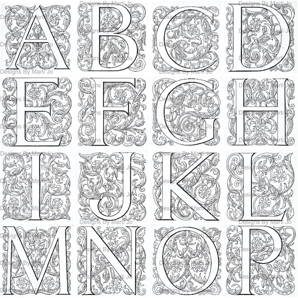 Ornate Alphabet - Etsy