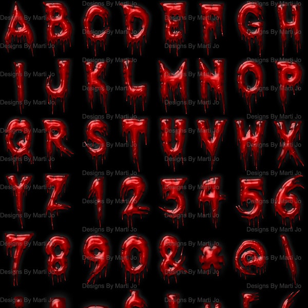 Bloody Letters - Etsy