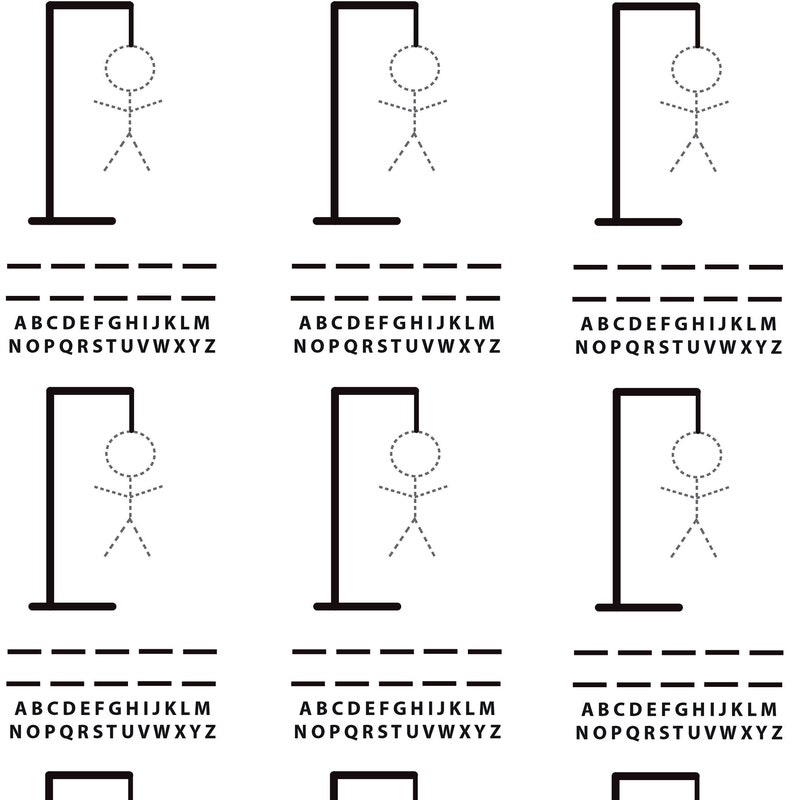 Hangman Printables - Etsy