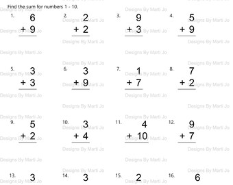 Hot Air Balloon Math // Addition and Subtraction // Facts 11 - Etsy