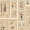 Vintage Mechanical Drawings Paper Set 51 Vintage Printable Engineering ...