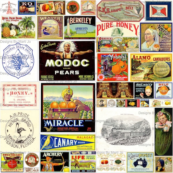 Vintage Fruit Label - Etsy