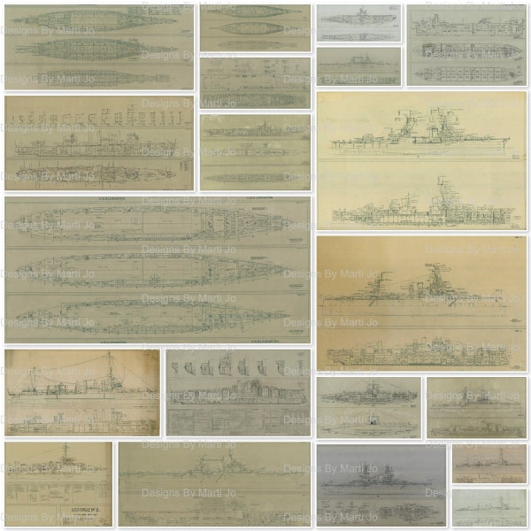 Navy Ship Blue Prints - Etsy UK