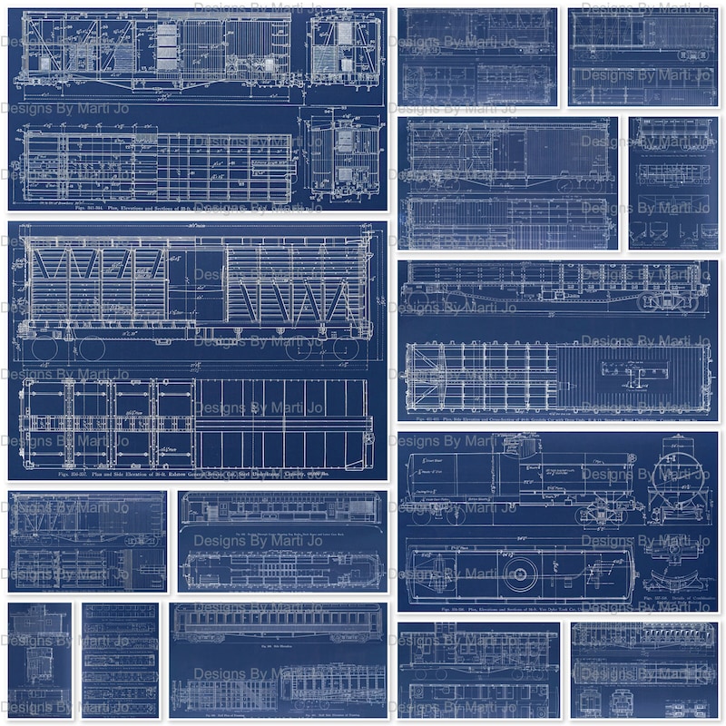Locomotive Blueprint - Etsy