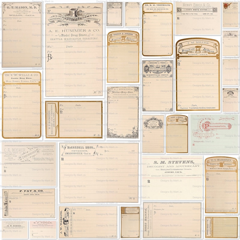 Old Vintage Pharmacy Labels - Etsy