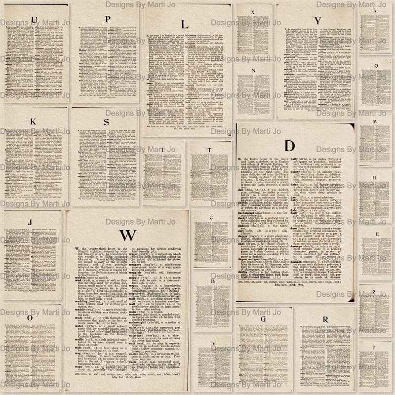 Dictionary Font - Etsy