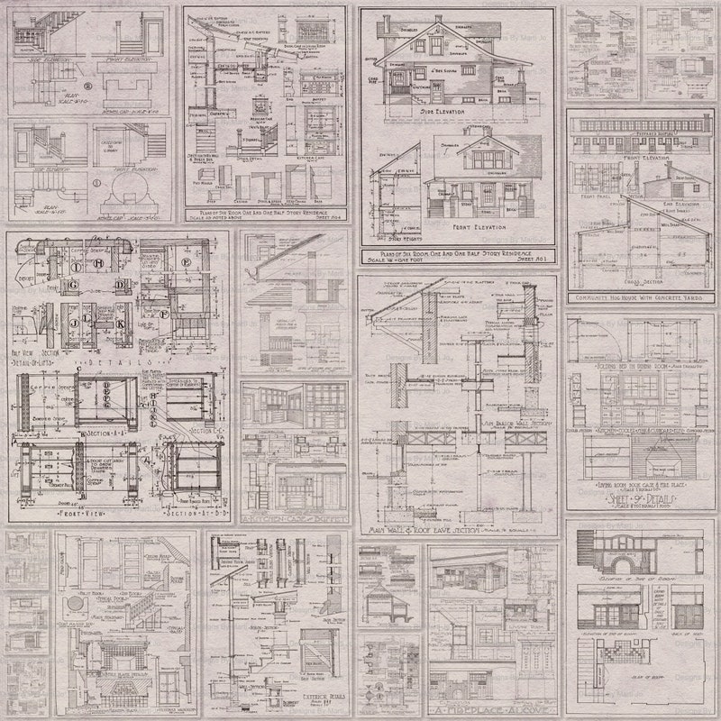 Architecture Drawing Png - Etsy UK