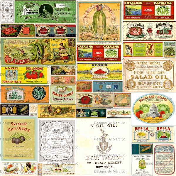 Vintage Can Labels - Etsy