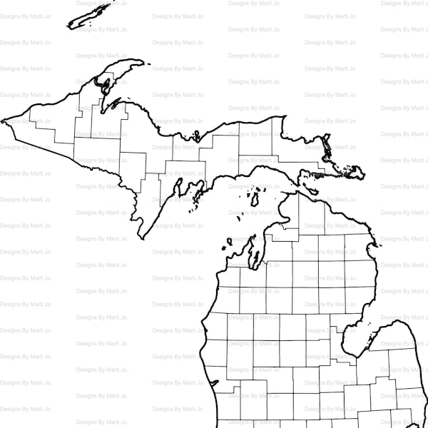 Mi Counties - Etsy