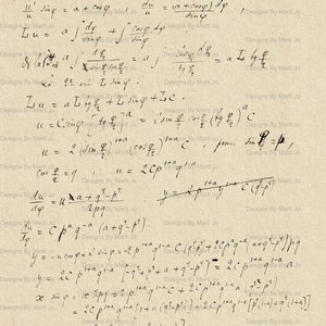 Vintage French Math Notes Overlays | 10 Mathematics Formulas Junk ...