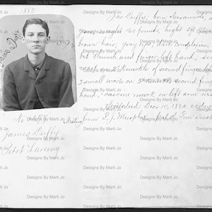 Vintage Mugshot Crime Book | 50 Criminal Record Jpgs | Includes ...