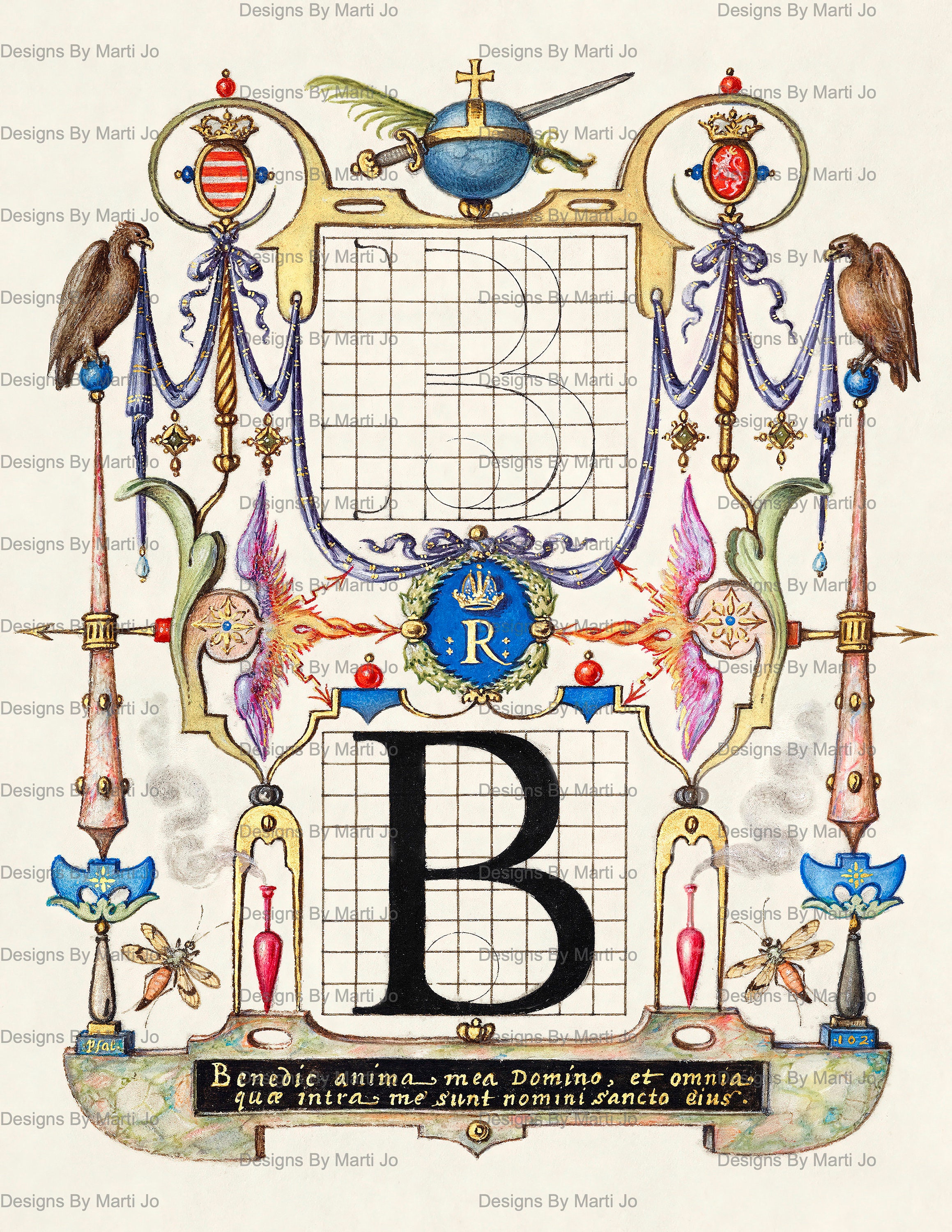 Vintage Calligraphy Drawings Paper Set 23 no J U or W | Etsy