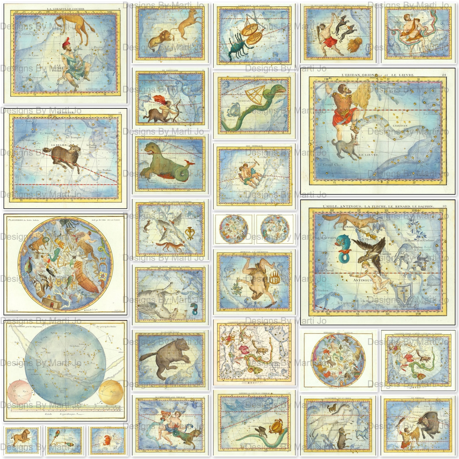 French Vintage Posters Astronomie 29 Colored Printable - Etsy