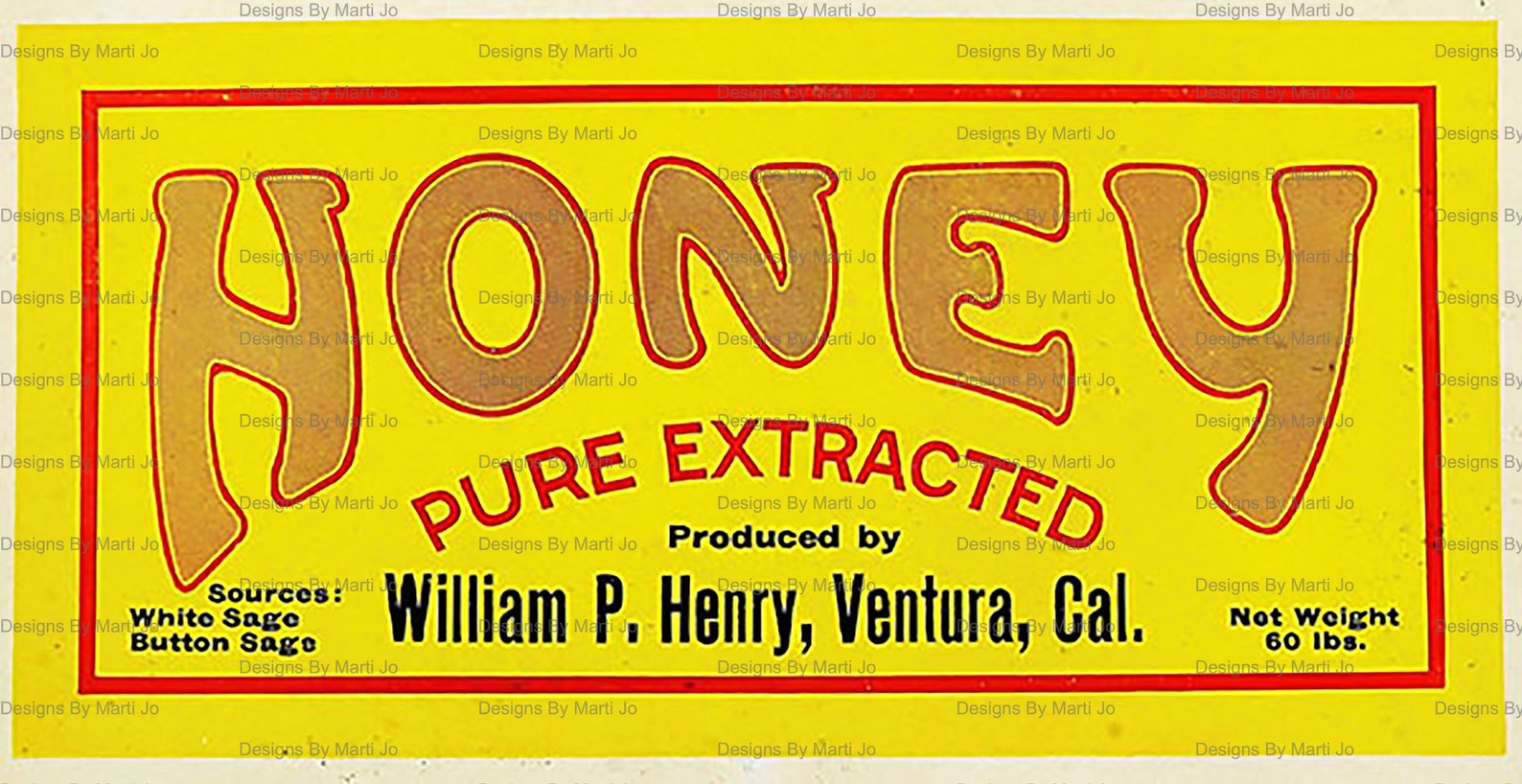 Antique Honey Labels Kit | 38 Printable Vintage Honey Related JPG ...