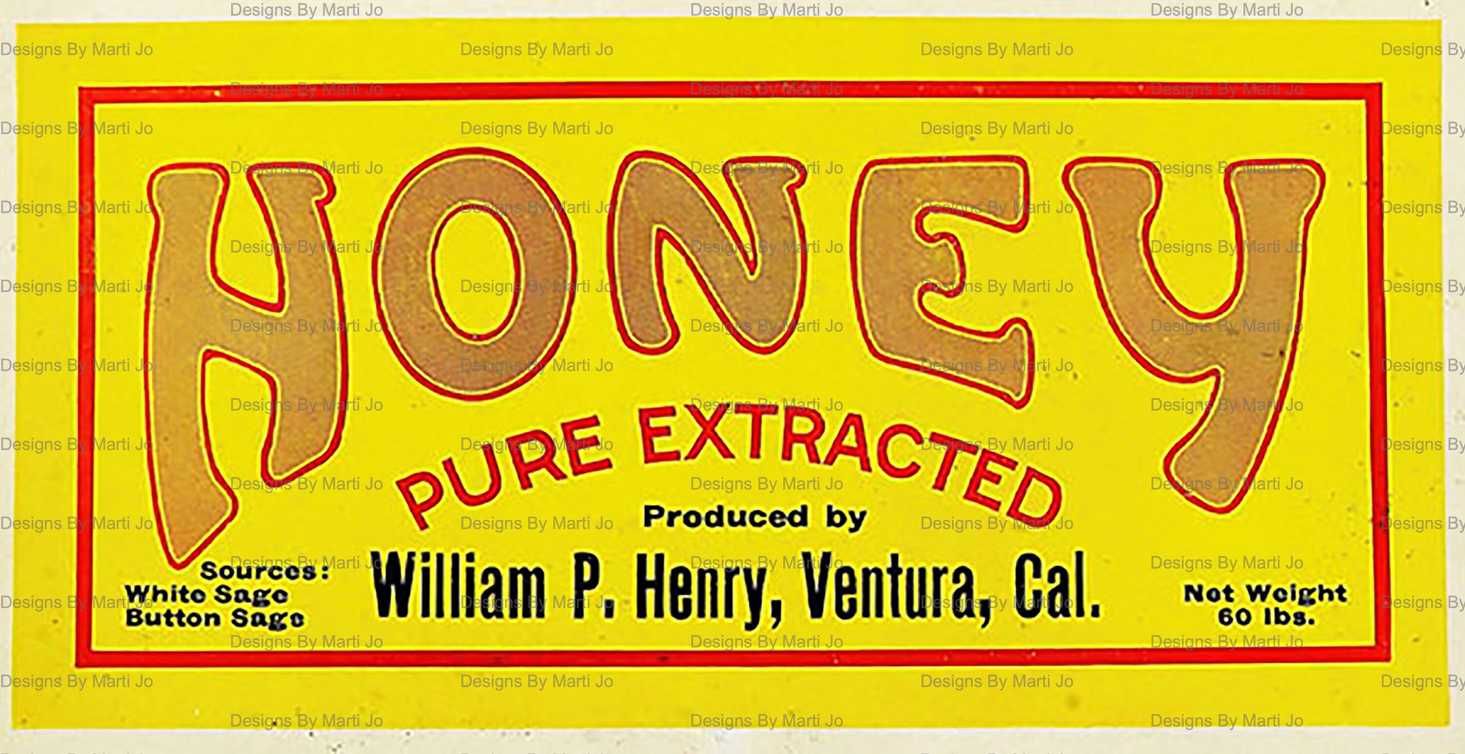 Antique Honey Labels Kit | 38 Printable Vintage Honey Related JPG ...