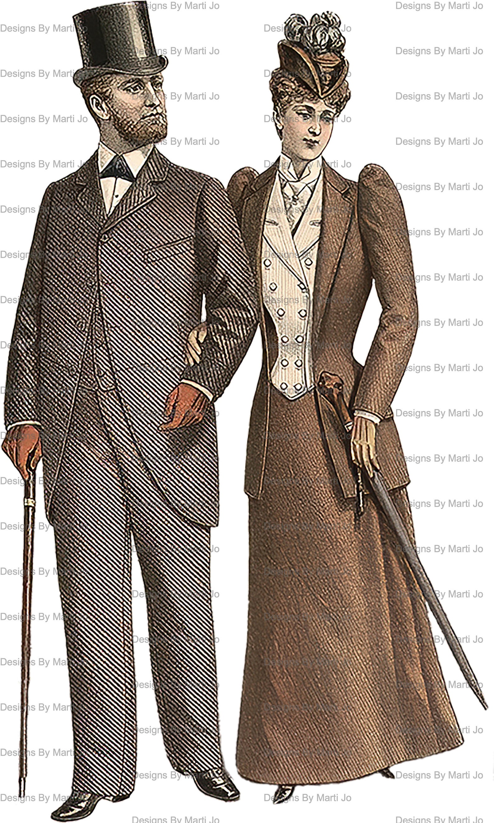 Vintage Fussy Cut 1891 Men and Women Fashion PNG Images | 22 Vintage ...