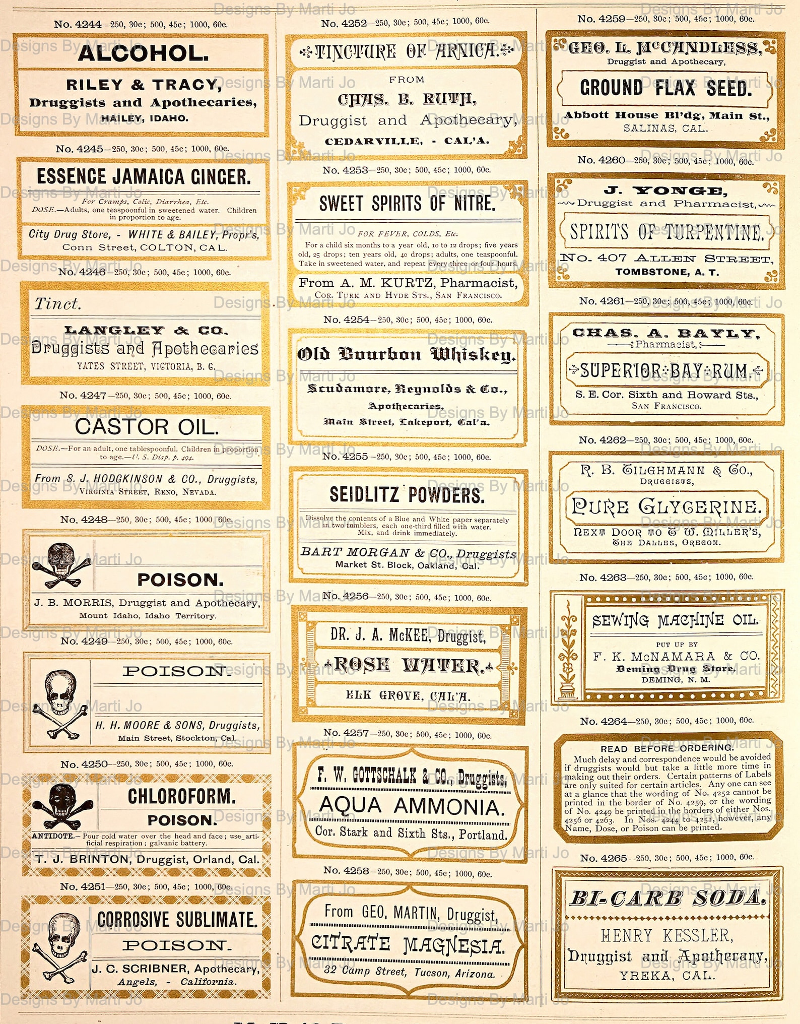 8 Vintage Apothecary Labels Sheets Printable Digital - Etsy