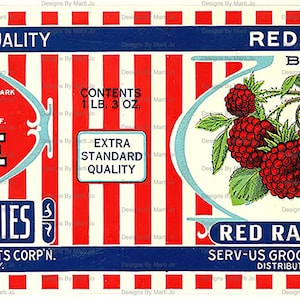 Vintage Food Labels Kit 2 | 75 Digital Antique Food Labels JPG Files ...