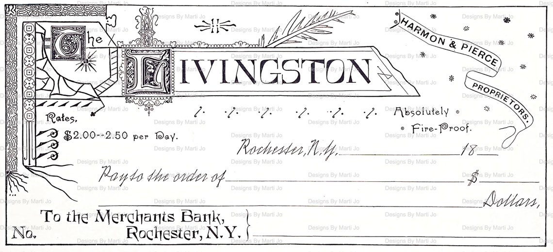 Vintage Checks and Receipts Digital Kit Old Bank Checks - Etsy