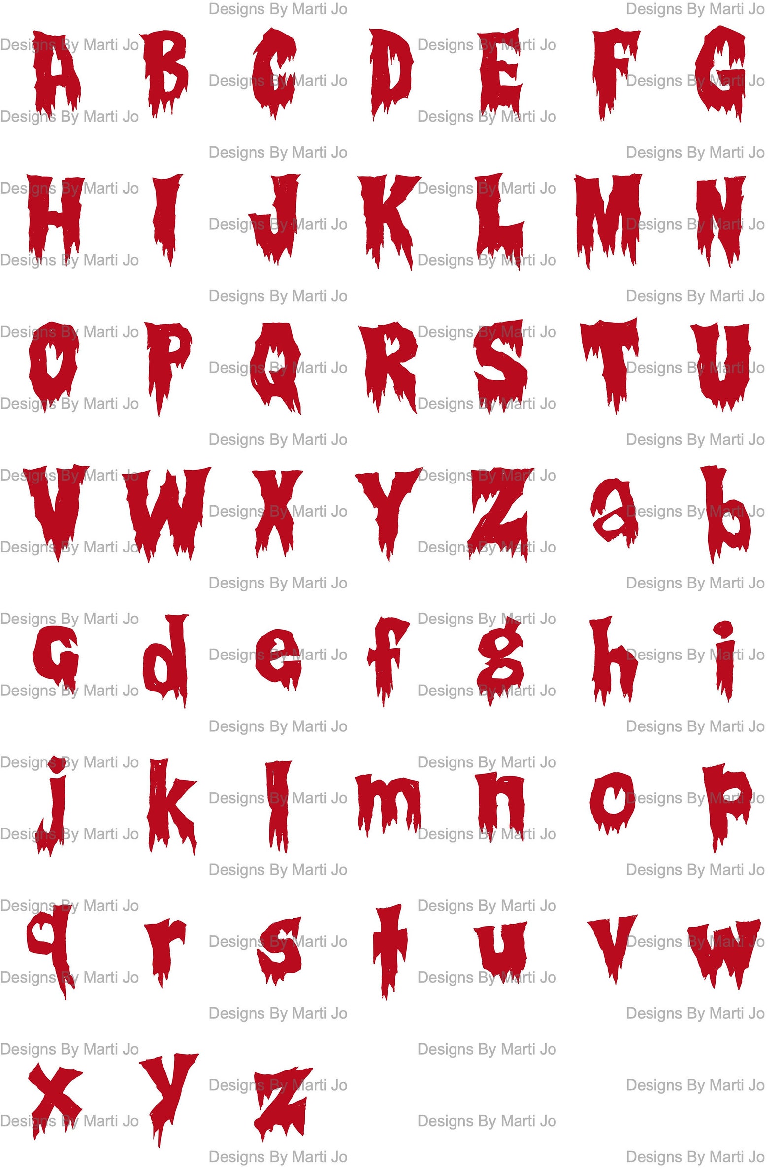 Dripping Blood Halloween Alphabet Printable Bloody Letters - Etsy