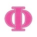 Hot Pink Greek Sorority Letters PNG | Instant Download Alphabet Clipart ...
