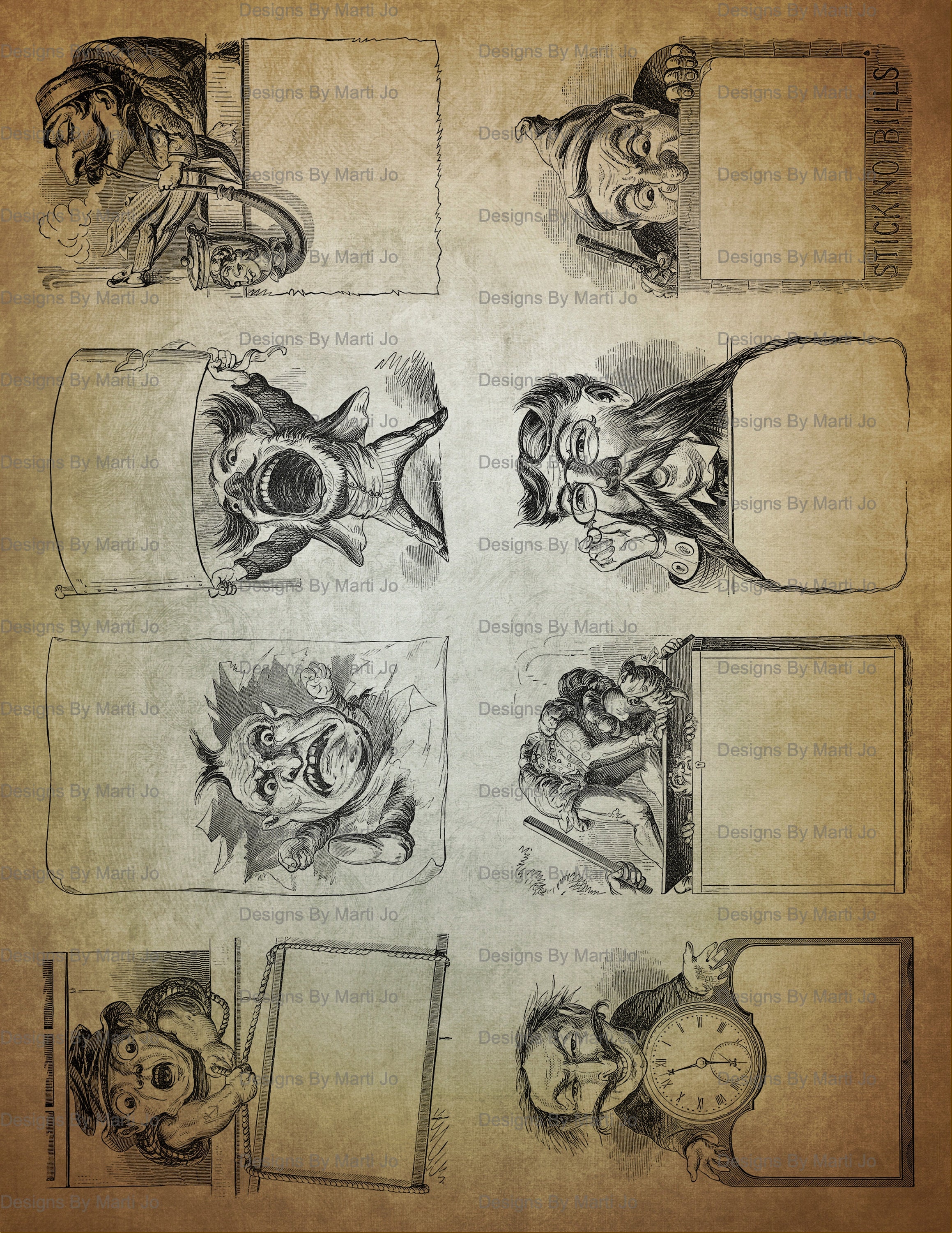 Vintage Advertising Cuts Overlays 10 Vintage Transparent - Etsy