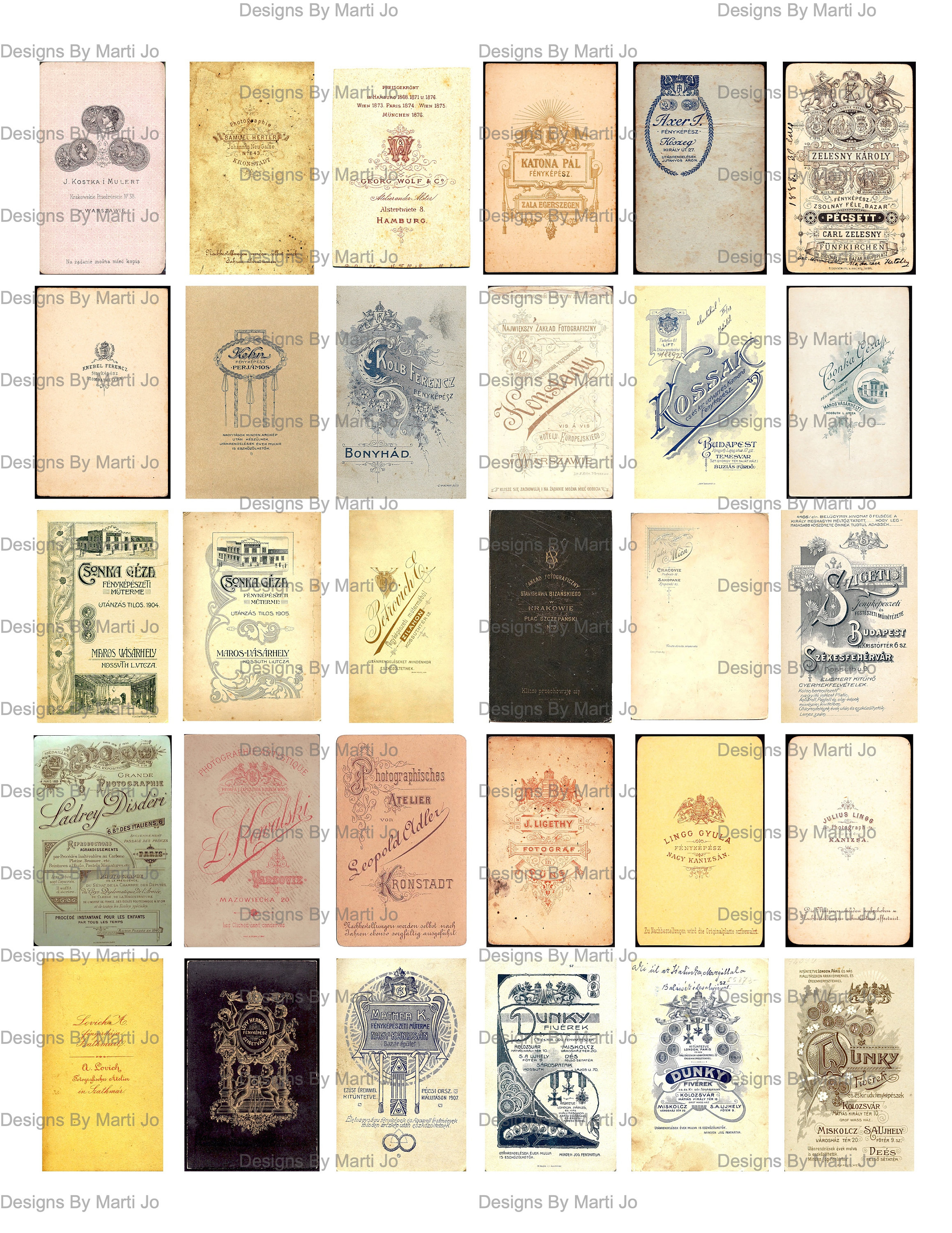 120 Vintage Printable Cabinet Cards on 4 Jpgs and Pdfs 30 - Etsy UK